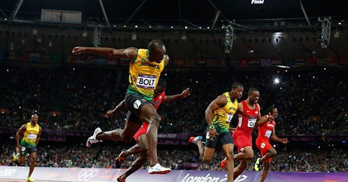 Η νίκη του Usain Bolt στα 100m των Ολυμπιακών Αγώνων του Λονδινου σε ...