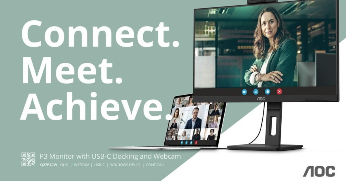 AOC P3: Η νέα σειρά οθονών με USB-C και ενσωματωμένη webcam