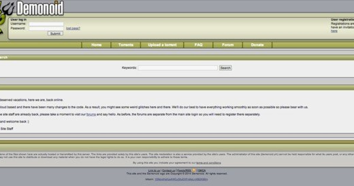 Το Demonoid επέστρεψε και επίσημα πλέον!