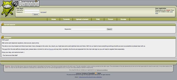 Το Demonoid επέστρεψε και επίσημα πλέον!